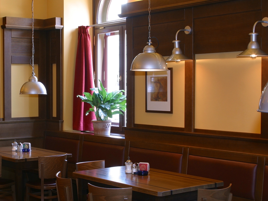 Wall panelling at “Brandauer`s“ Pub | fk Kolar Wooden mouldings
