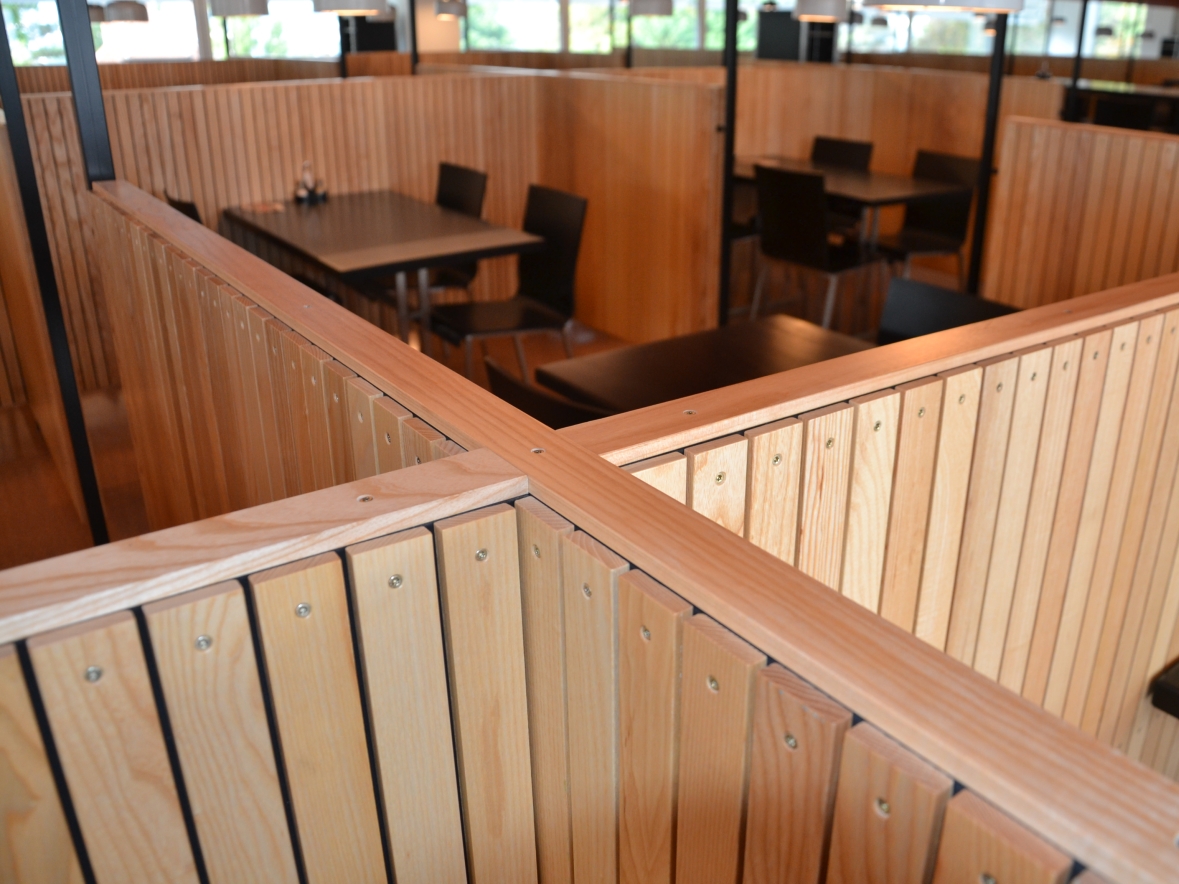 Renovation of the ORF canteen | fk Kolar Wooden mouldings