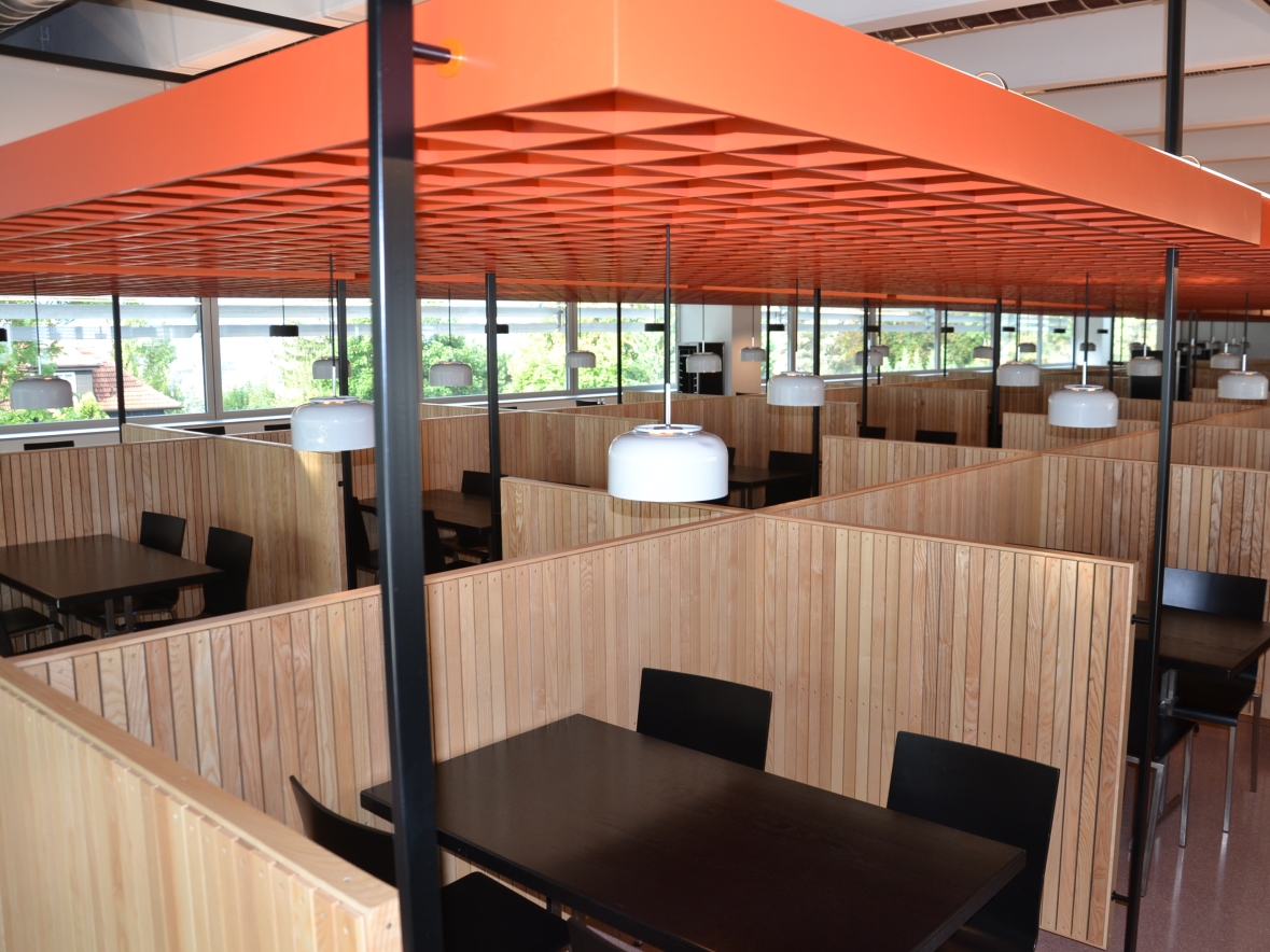 Renovation of the ORF canteen | fk Kolar Wooden mouldings